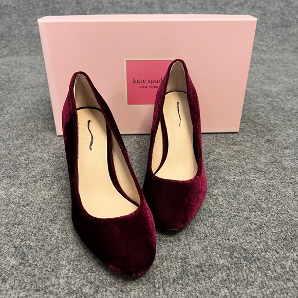 kate spade | Shoes | Kate Spade Sybil Pumps Cherrywood Deep Burgundy ...